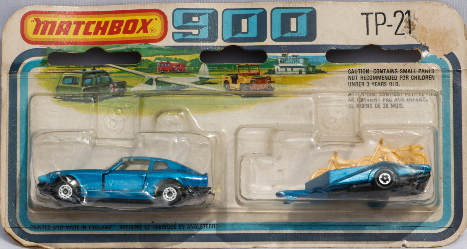 Matchbox and Lesney diecast toy motorcycles and cars.